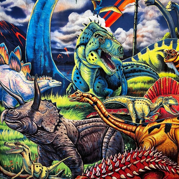 Dinosaur Quilt Panel - Etsy