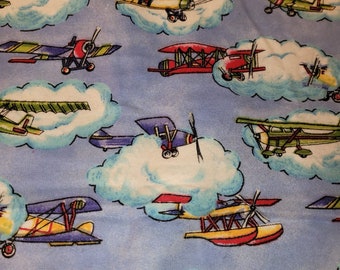 Blue Vintage Airplane Fabric - Etsy