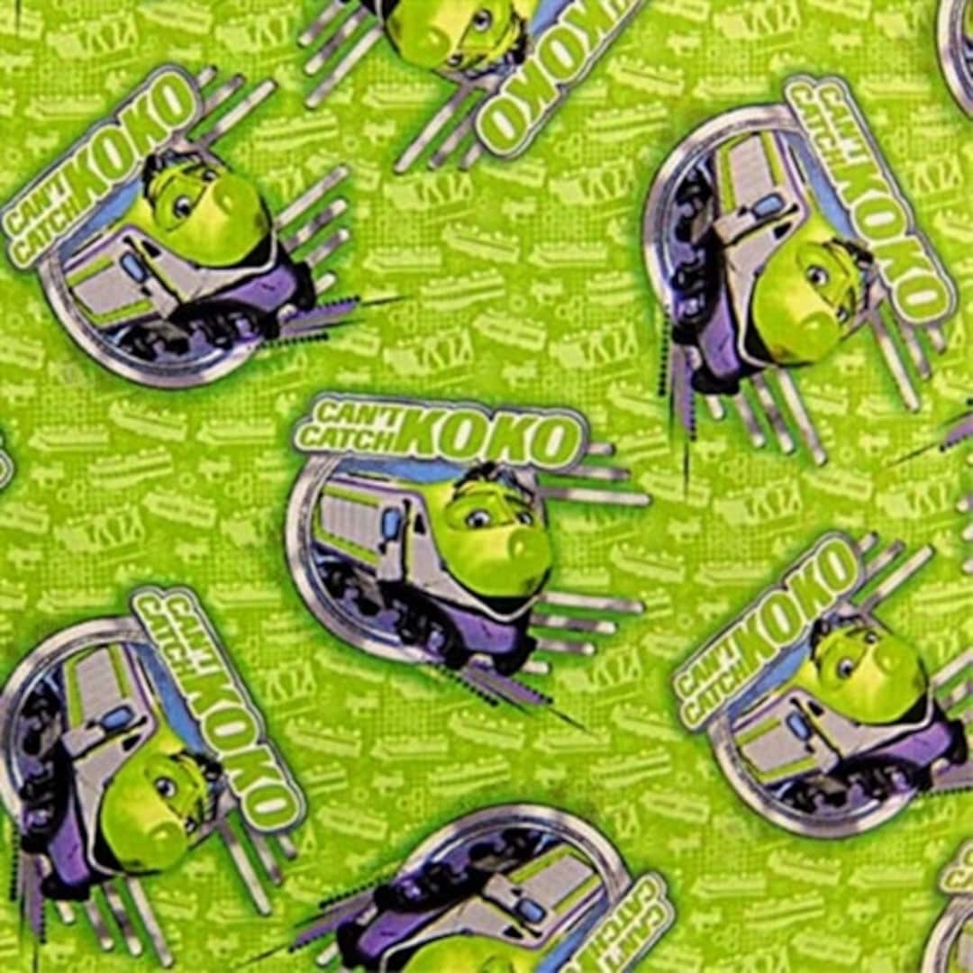 Chuggington Can't Catch Koko Cartoon Trains Green Cotton Fabric - Etsy