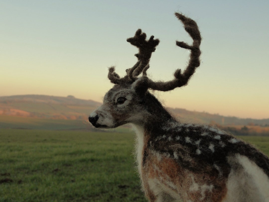 SOLD Needle Felted Reindeer - Etsy