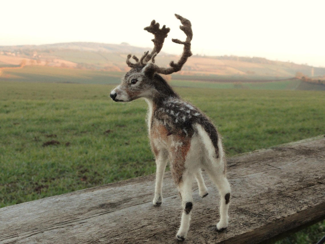 SOLD Needle Felted Reindeer - Etsy