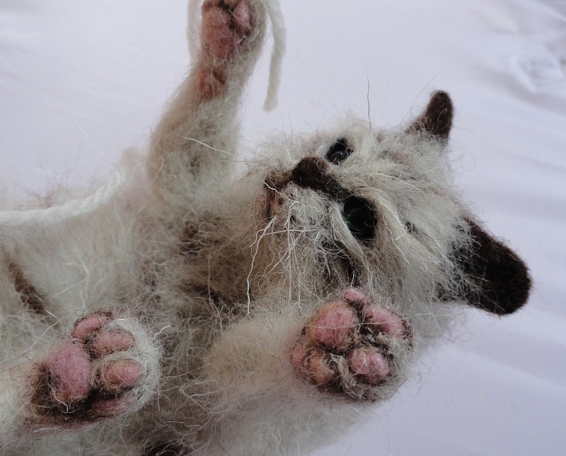 This is Now Sold...needle Felted Cat Called Kitty - Etsy