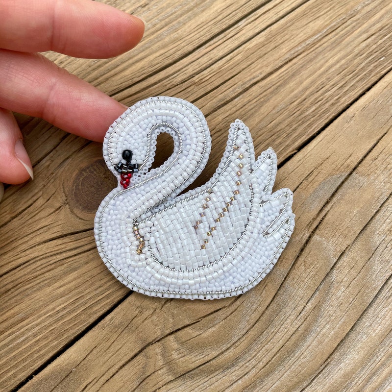 Beaded Swan - Etsy