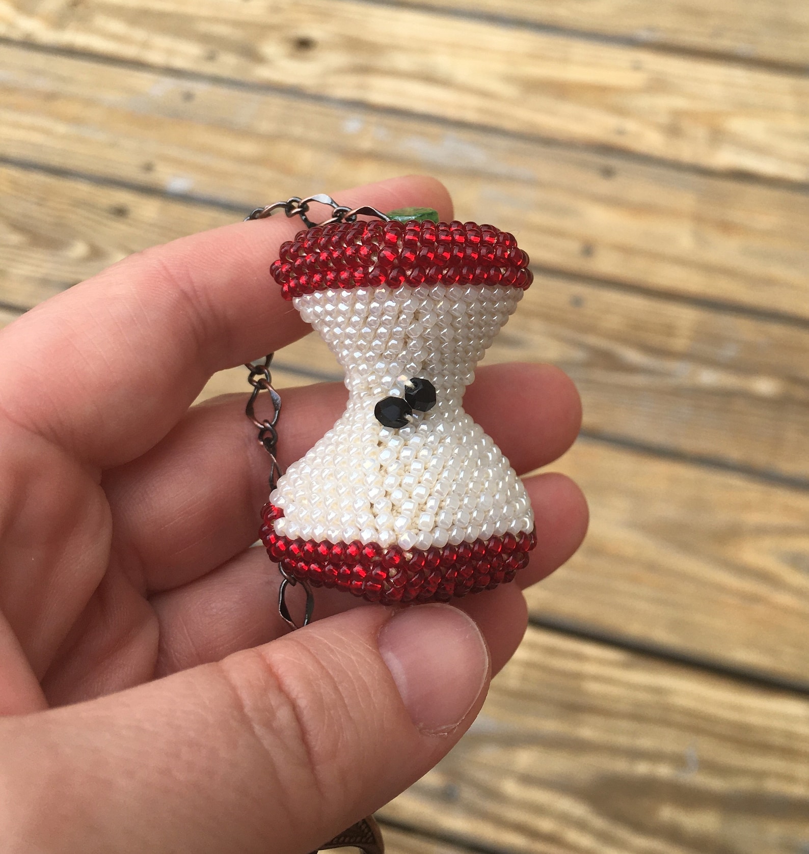 Apple Core Keychain Fruit Keychain Eaten Apple Bitten | Etsy