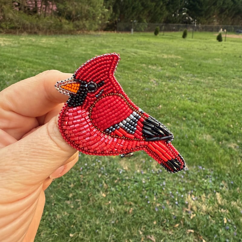 Cardinal Bead - Etsy
