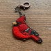 Cardinal Bird Keychain Cardinal Beaded Bird Red Bird - Etsy UK