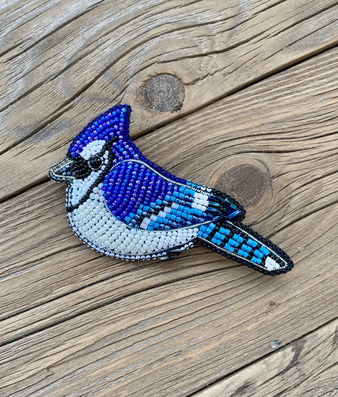 Blue Jay Brooch/pin Bird Brooch Blue Bird Pin Small Gift - Etsy
