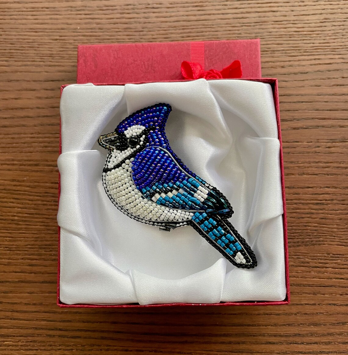 Blue Jay Brooch/pin Bird Brooch Blue Bird Pin Small Gift - Etsy
