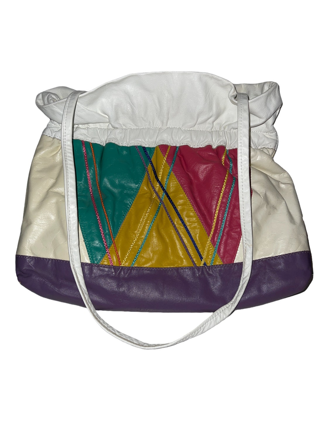 Vintage Colorblock Purse - Etsy