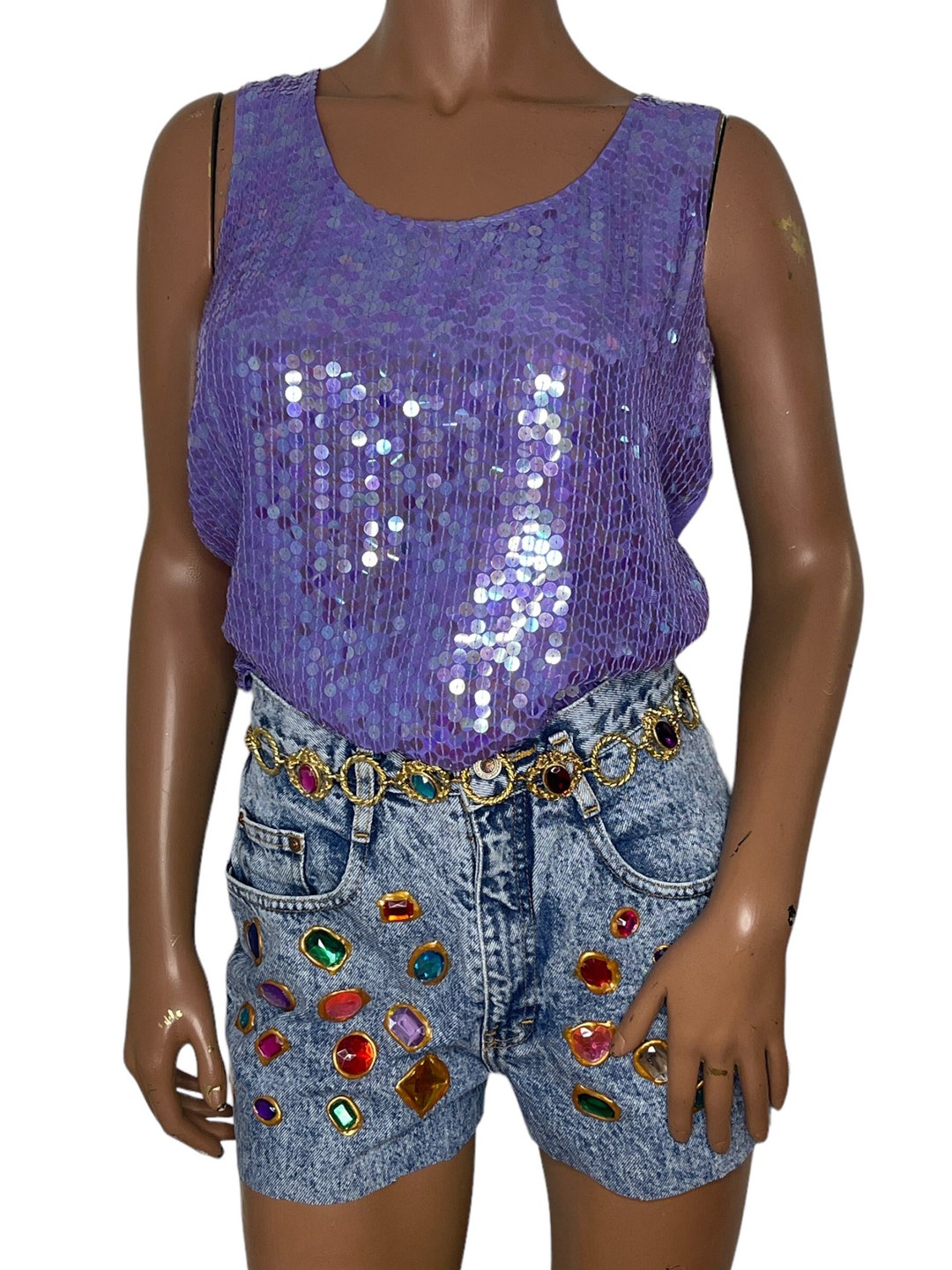 Vintage Diane Gilman Sequin Blouse - Etsy