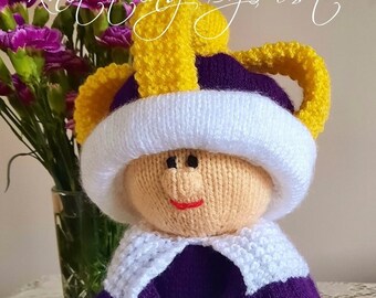 KNITTING PATTERN King Charles III 10 Cms Soft Toy Doll Royal Family ...