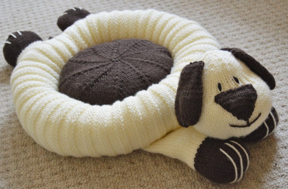 PDF KNITTING PATTERN Doggy Snuggler Pet Bed child's - Etsy