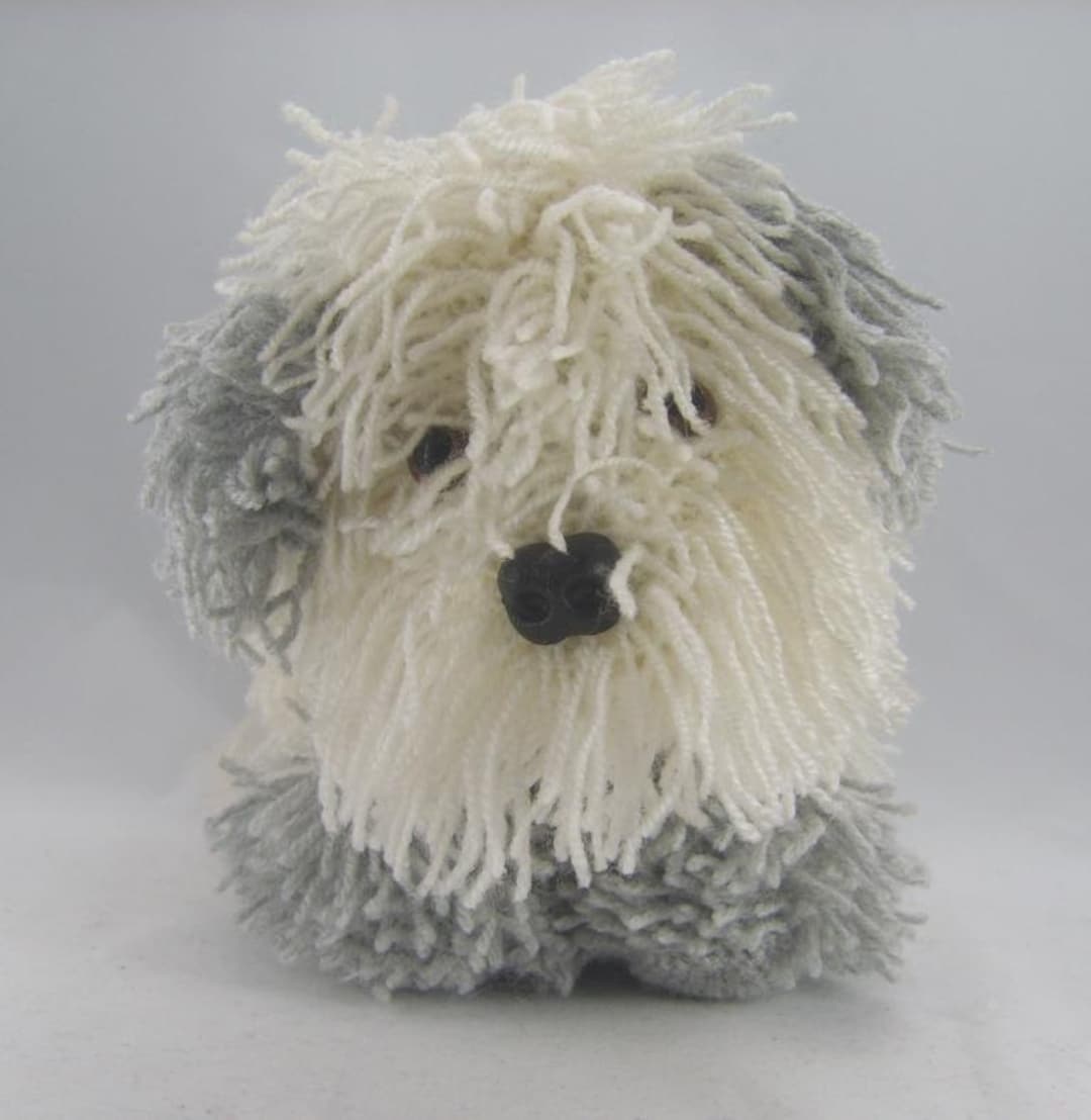 PDF KNITTING PATTERN Cracker the Old English Sheepdog Knitting Pattern ...