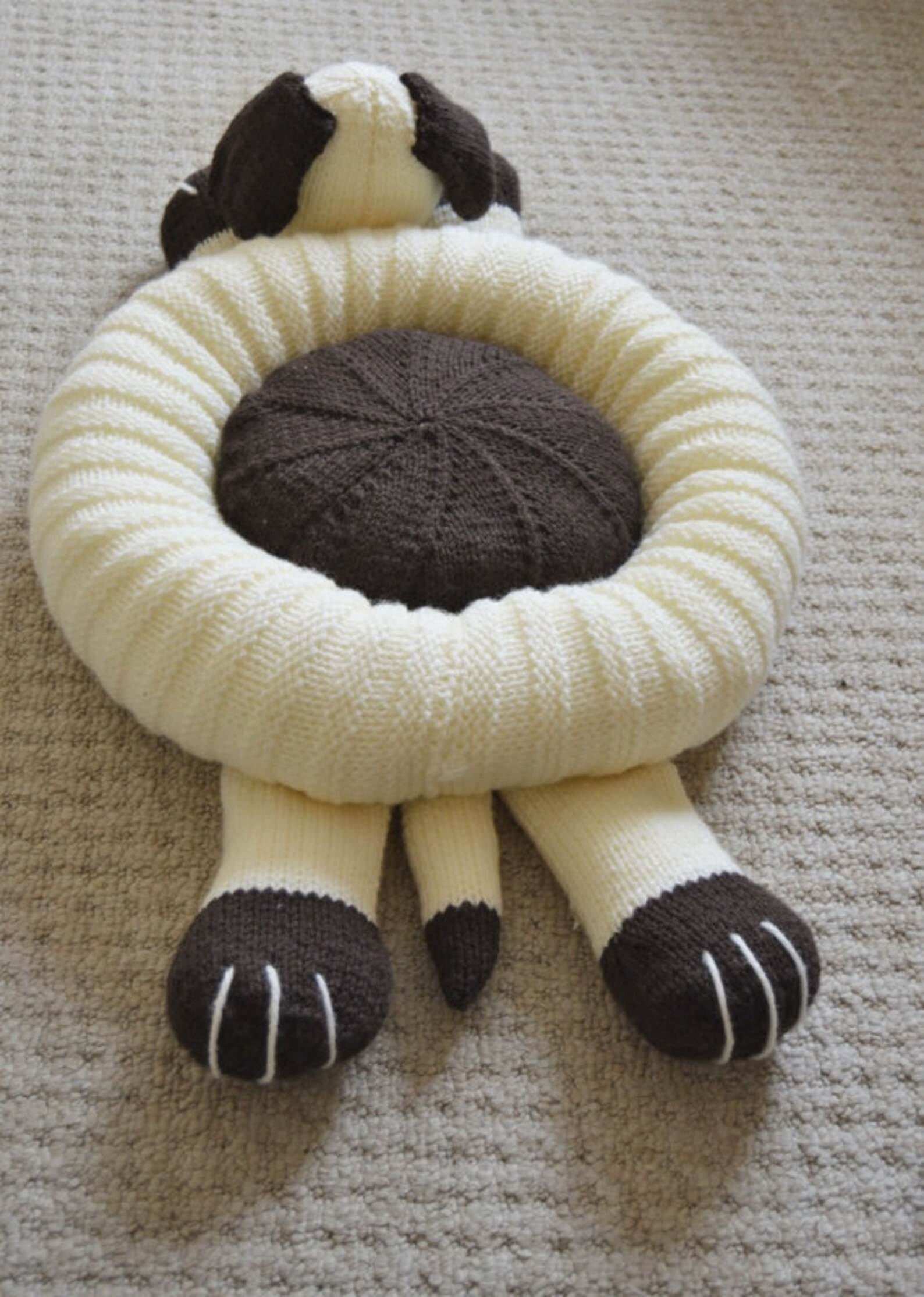 PDF KNITTING PATTERN Doggy Snuggler Pet Bed child's - Etsy