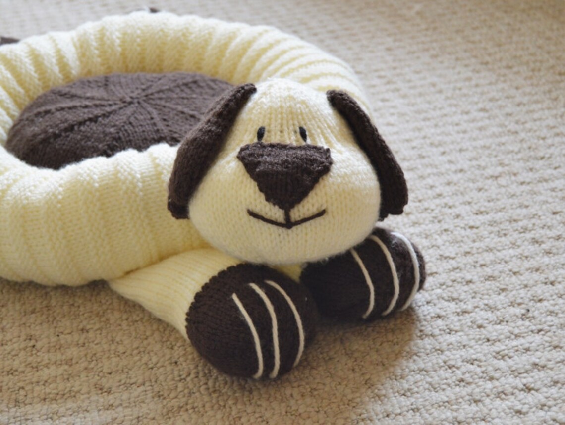 PDF KNITTING PATTERN Doggy Snuggler Pet Bed child's - Etsy
