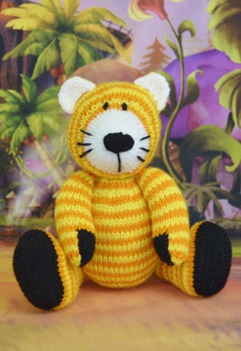 PDF KNITTING PATTERN Taj the Tiger Knitting Pattern Download - Etsy UK