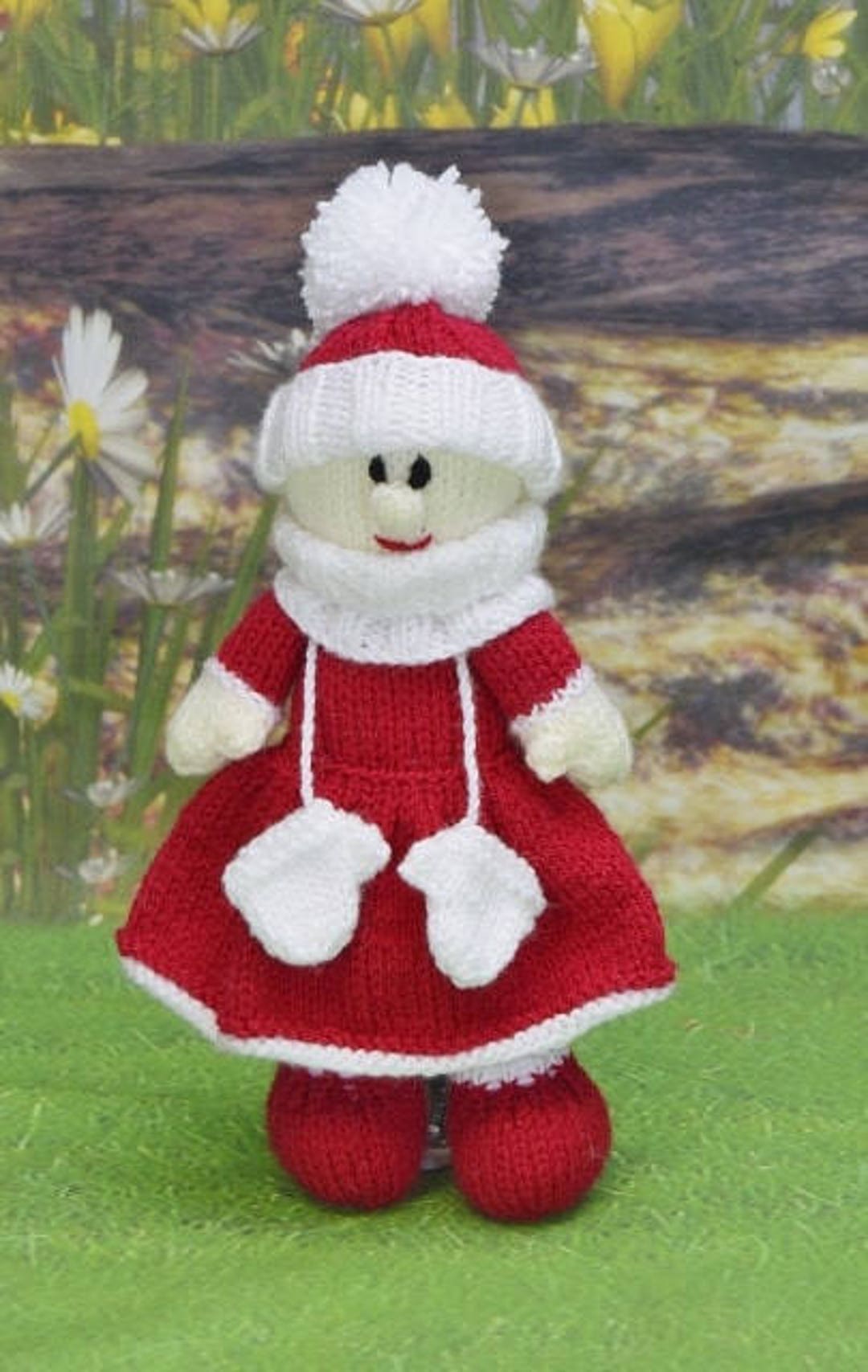 PDF KNITTING PATTERN Christmas Eve Doll Soft Toy Knitting Pattern ...