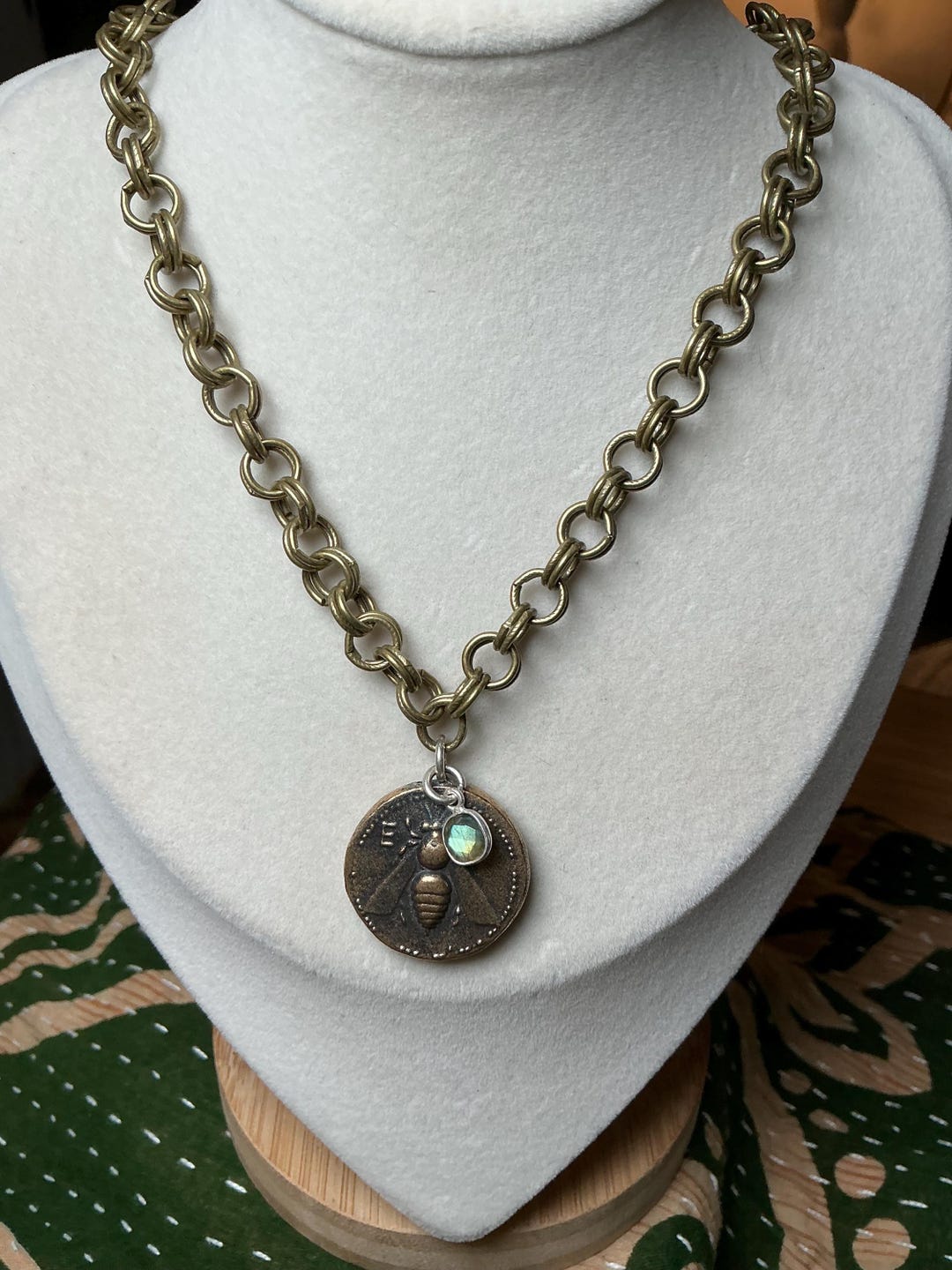 Double Rolo Gold Chain Necklace With Artemis of Ephesus Coin - 17” - Etsy