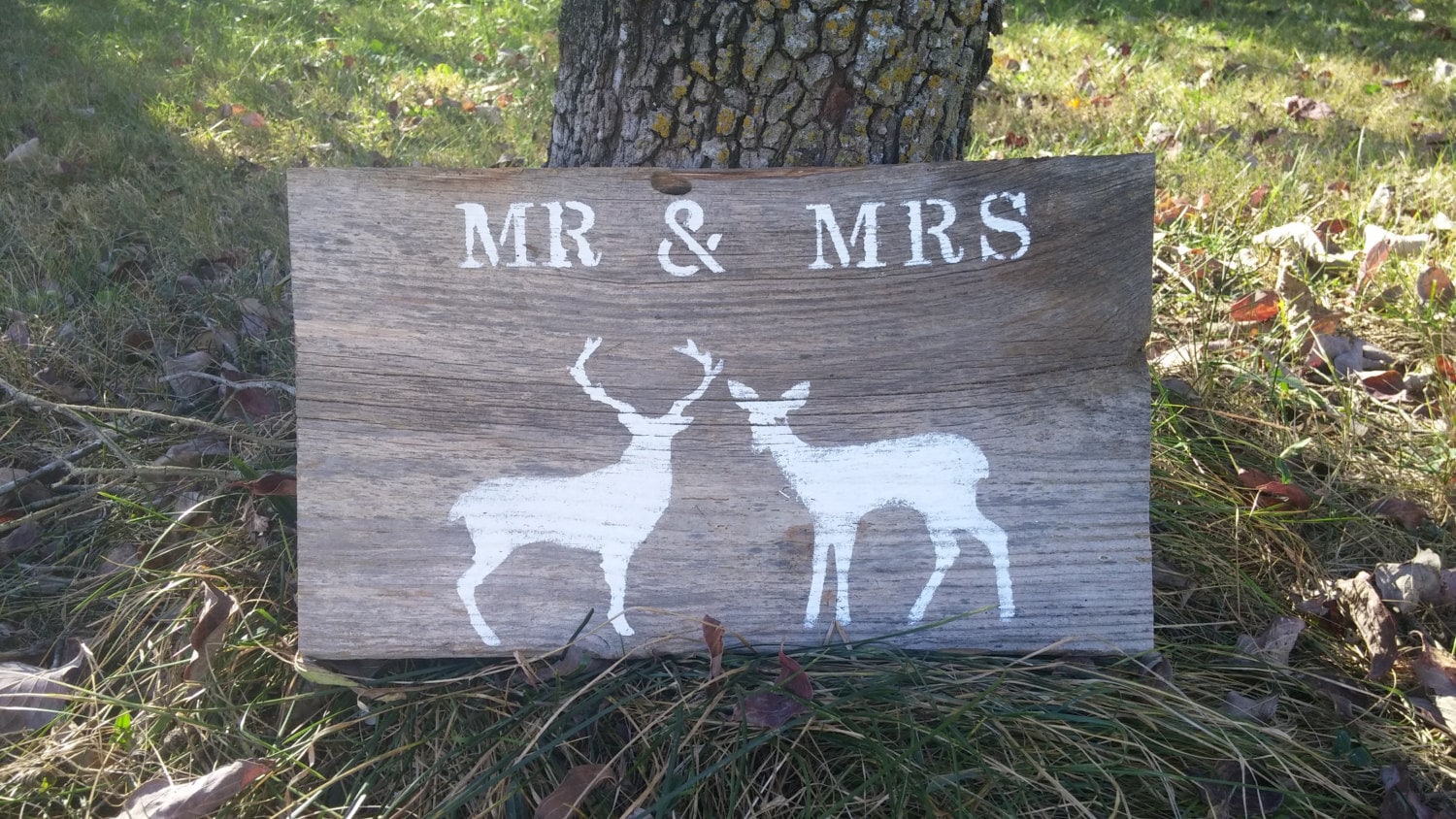 Wedding Sign MR & MRS Buck and Doe Deer Sign Wedding Decor | Etsy