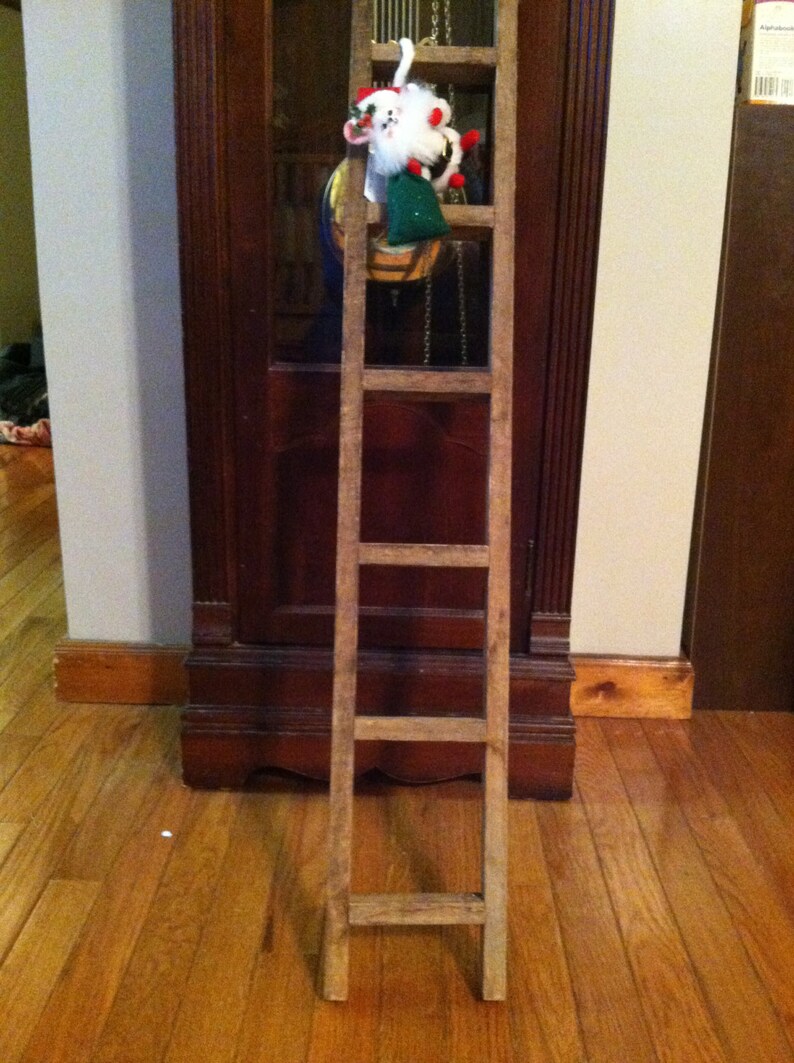 Custom White Christmas Tree or Clock Ladder or Towel Hanger - Etsy
