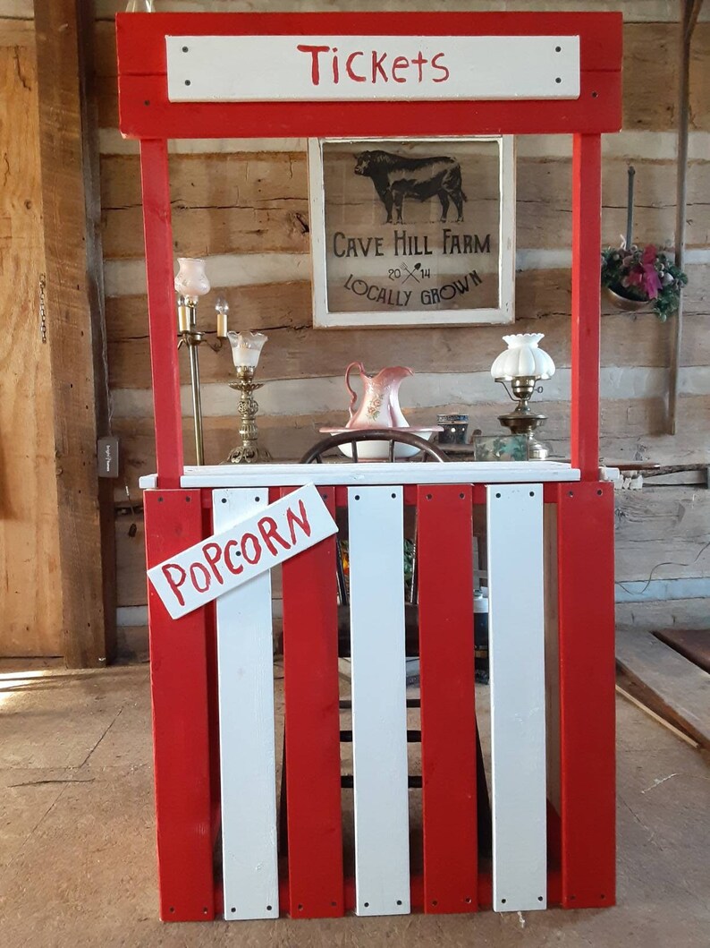 Ticket Booth Carnival Booth Popcorn Stand Cotton Candy - Etsy