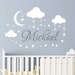 Name Wall Decal Boy Clouds Nursery Decals Name for Son's - Etsy