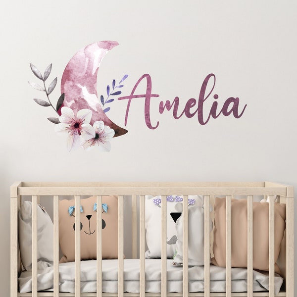 Girl Name Wall Decal - Etsy