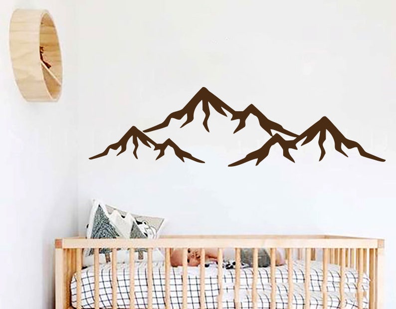 Mountain Wall Decal Nursery Wall Decor Baby Wall Decal Vinyl - Etsy