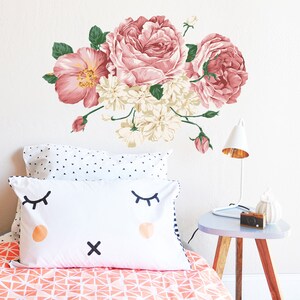 Peony Wall Decal Nursery. Peony Flowers Wall Sticker. Floral - Etsy
