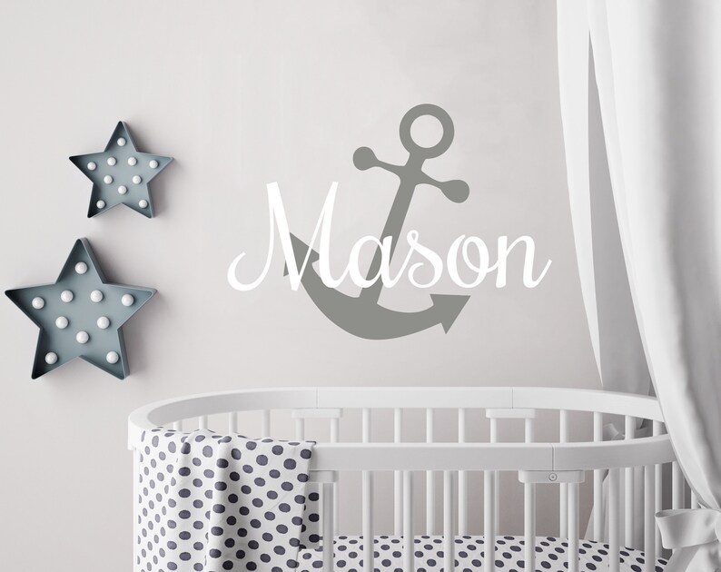 Personalized Anchor Boy Name Wall Decal Custom Name Sticker - Etsy