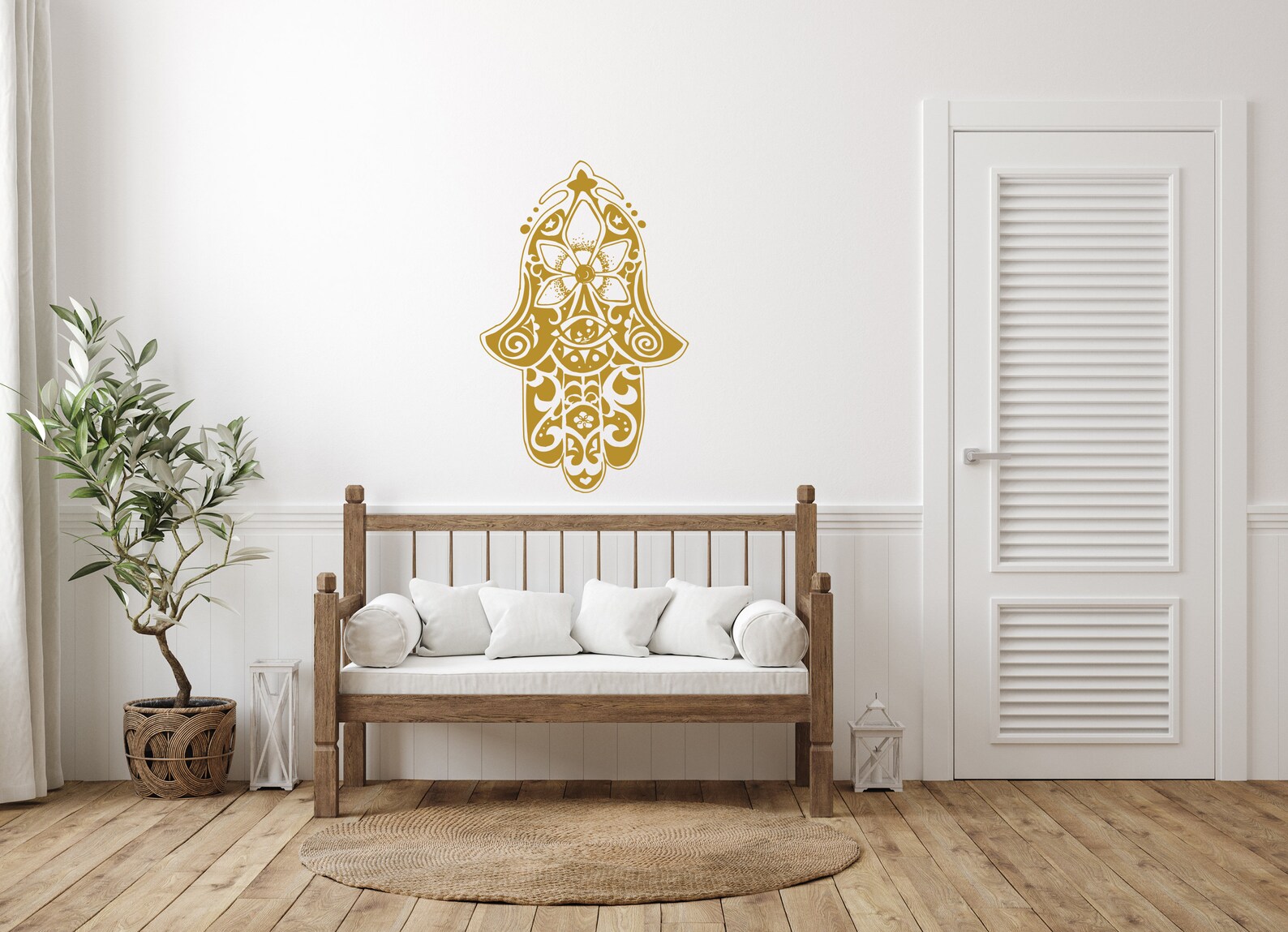 Hamsa Wall Vinyl Decal Hamsa Hand Fish Eye Indian Buddha - Etsy