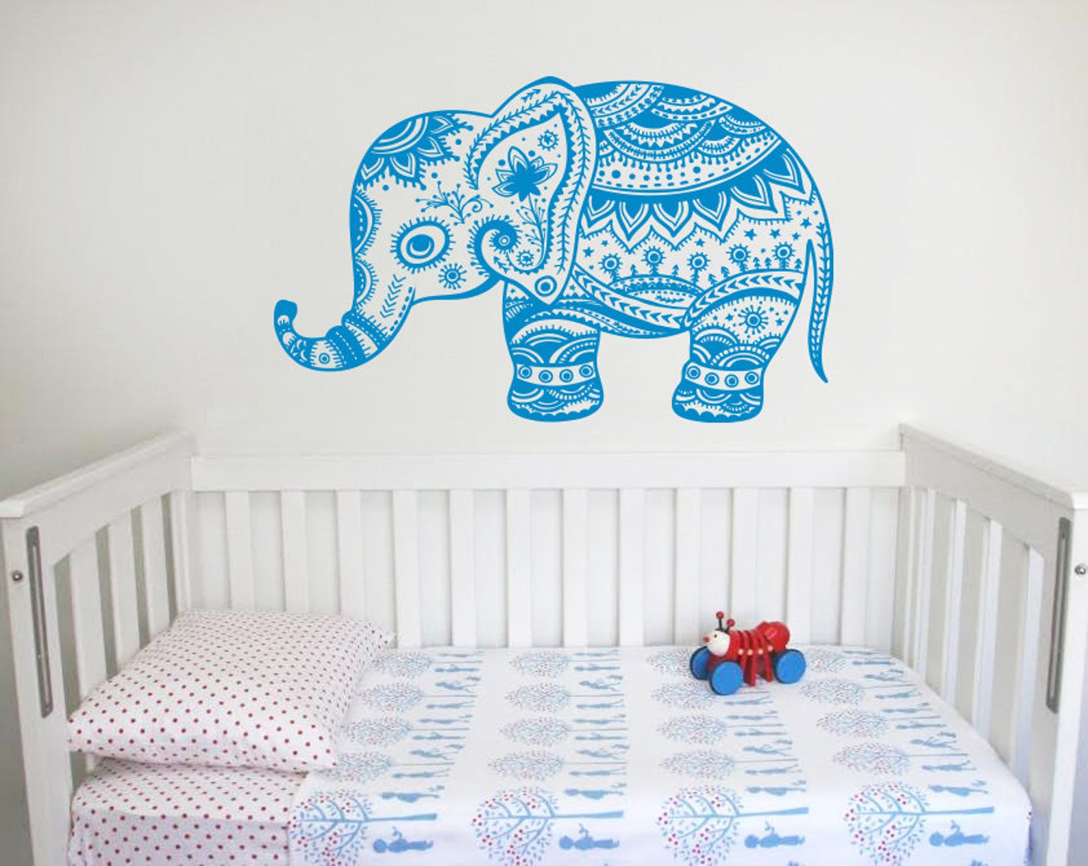 Elephant Wall Decal Vinyl Sticker Decals Vintage Elephant | Etsy