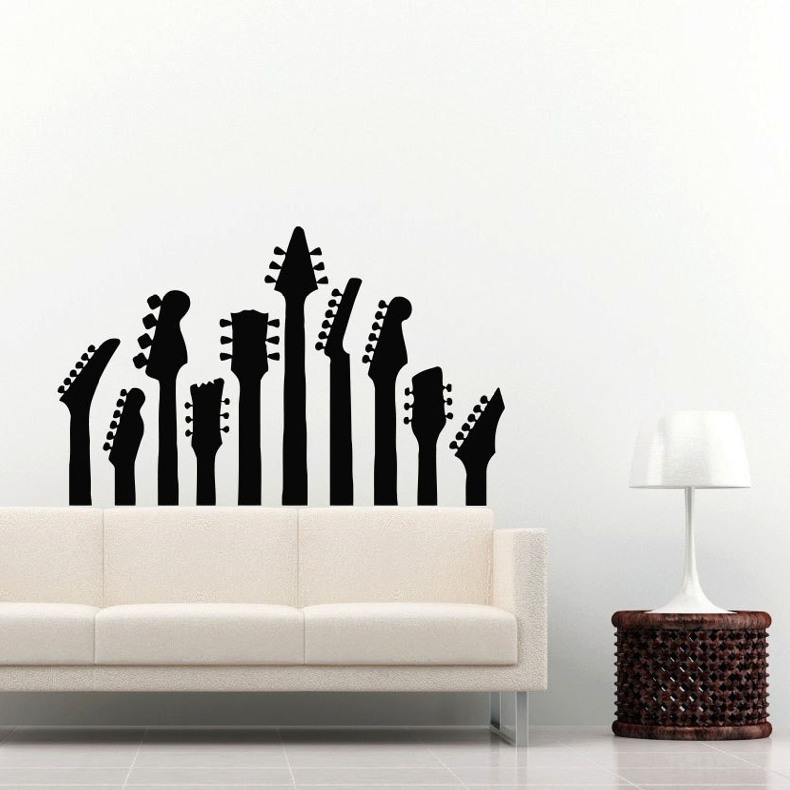 Guitar Wall Decal Electro Jazz Musical Instrument Decals Vinyl - Etsy