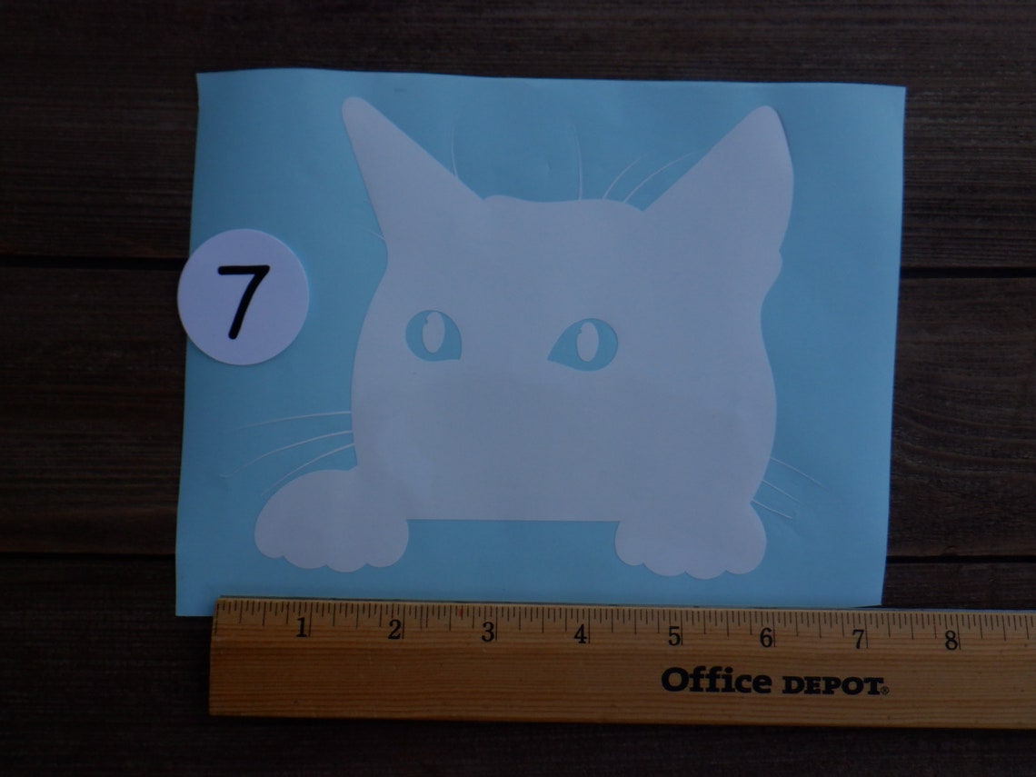 Peeking Cat Window Decal - Etsy