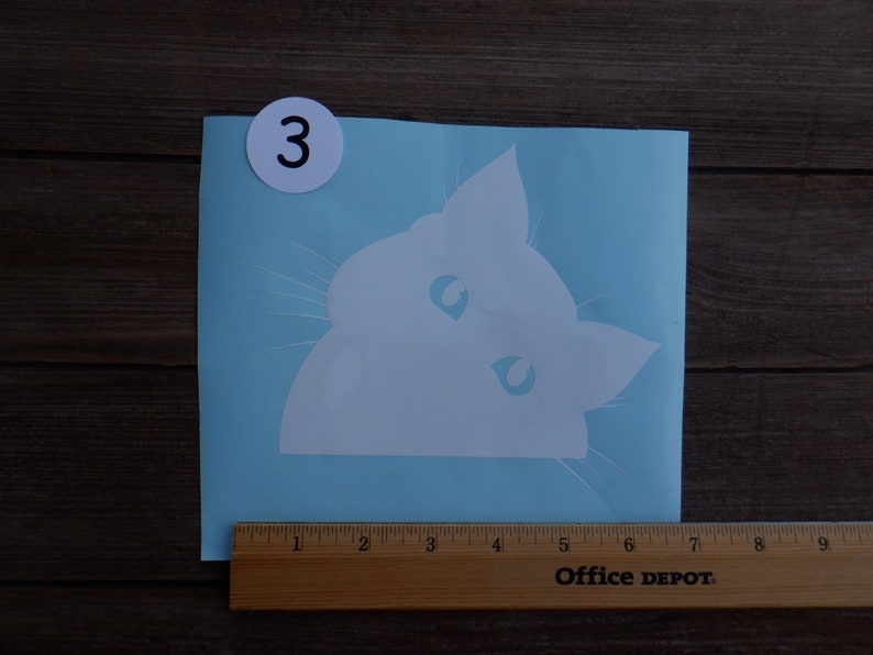 Peeking Cat Window Decal - Etsy