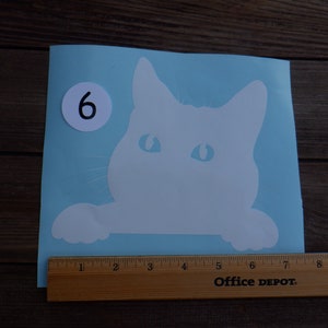 Peeking Cat Window Decal - Etsy