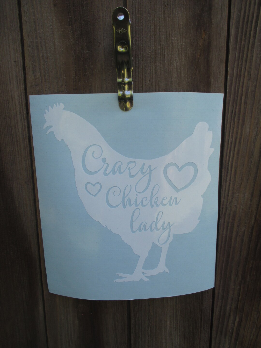 Crazy Chicken Lady Window Decal - Etsy