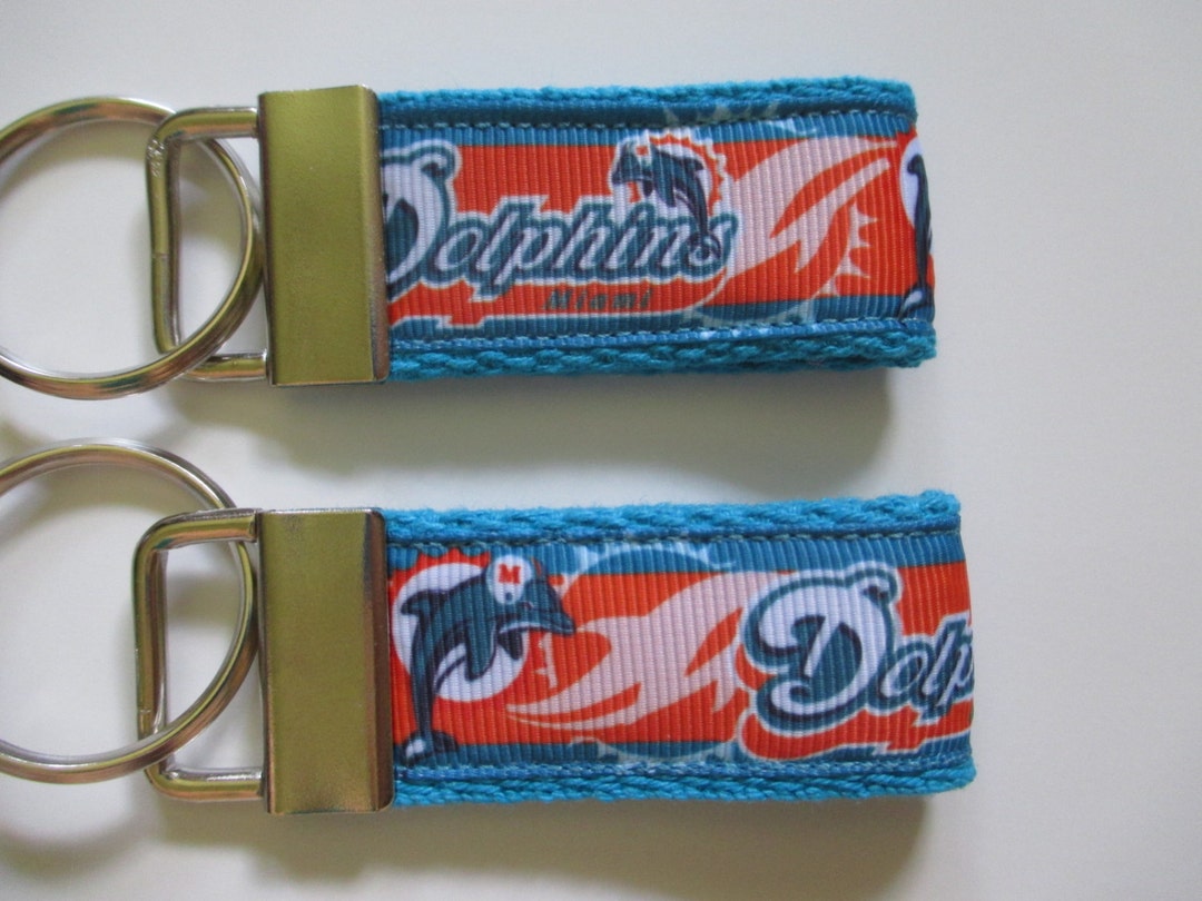 Miami Dolphin Inspired Mini Key Fob - Etsy