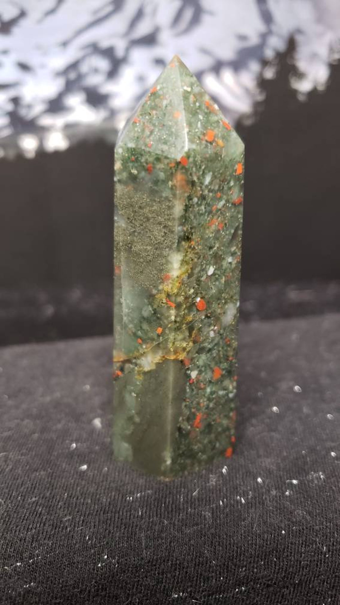 Bloodstone Polished Crystal Point 7 | Etsy