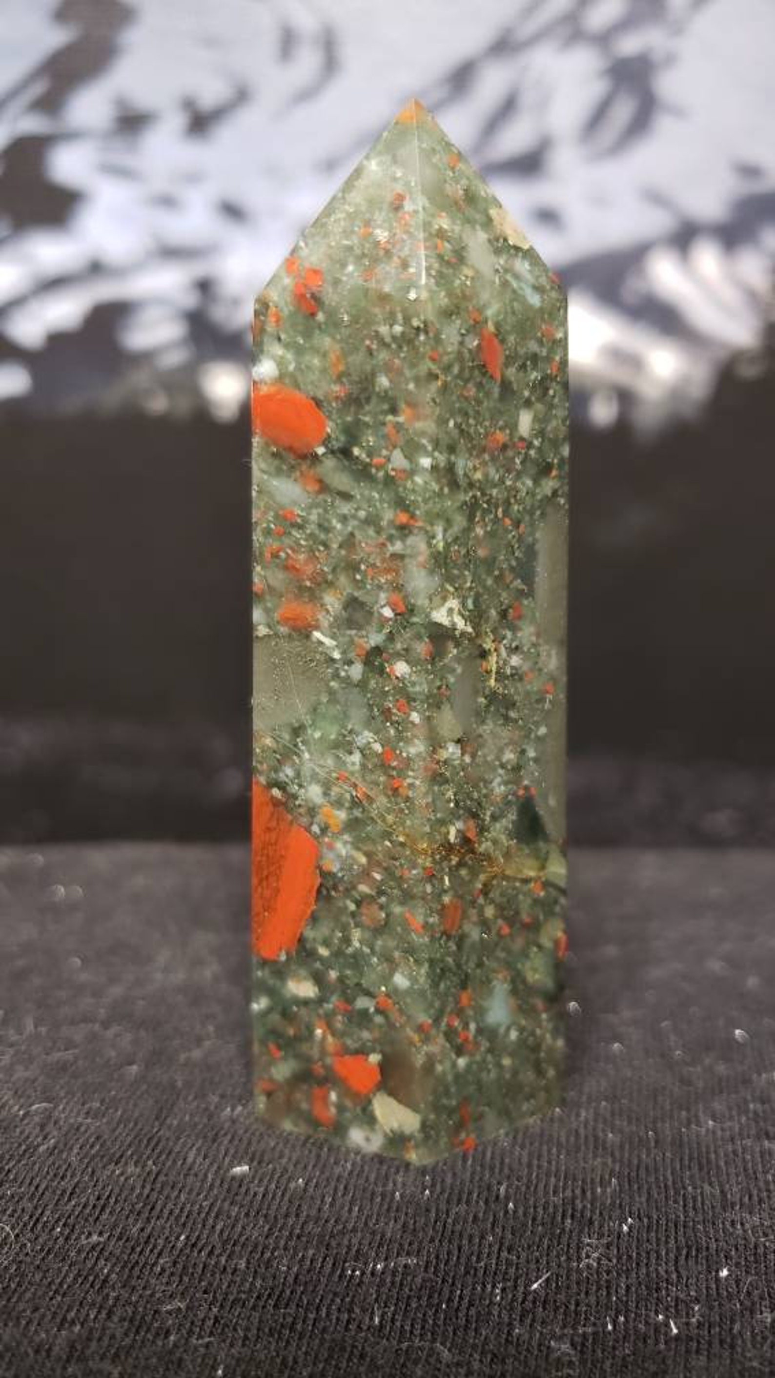 Bloodstone Polished Crystal Point 7 | Etsy