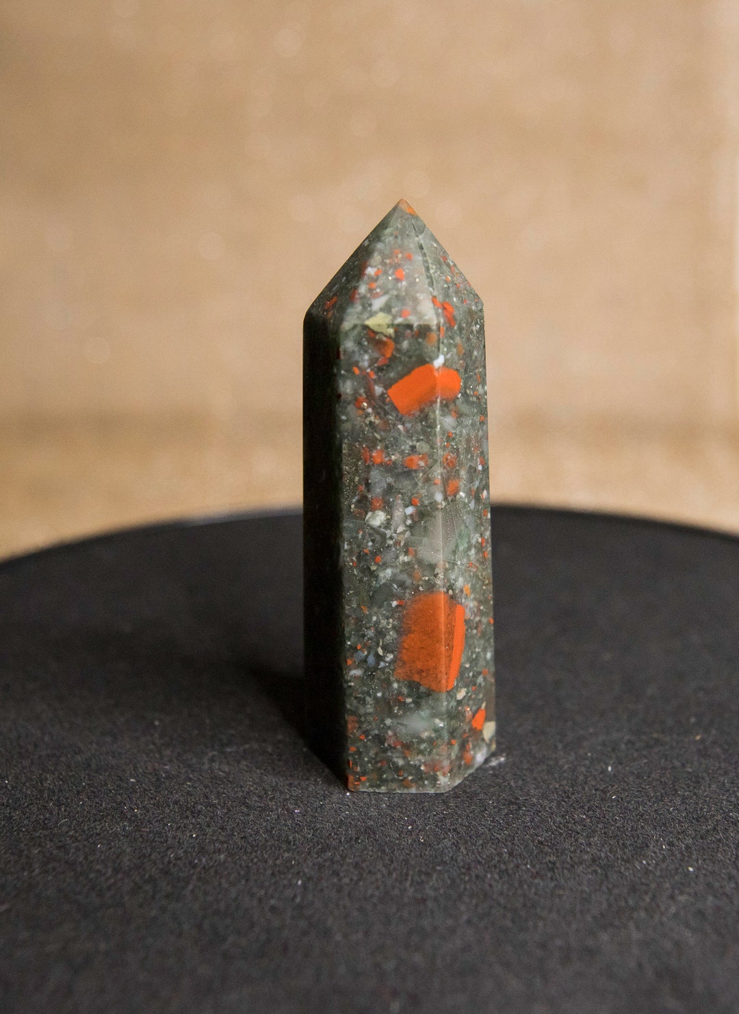 Bloodstone Polished Crystal Point #7 - Etsy