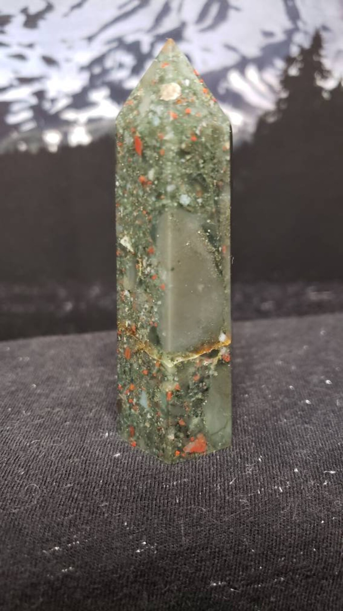 Bloodstone Polished Crystal Point 7 | Etsy