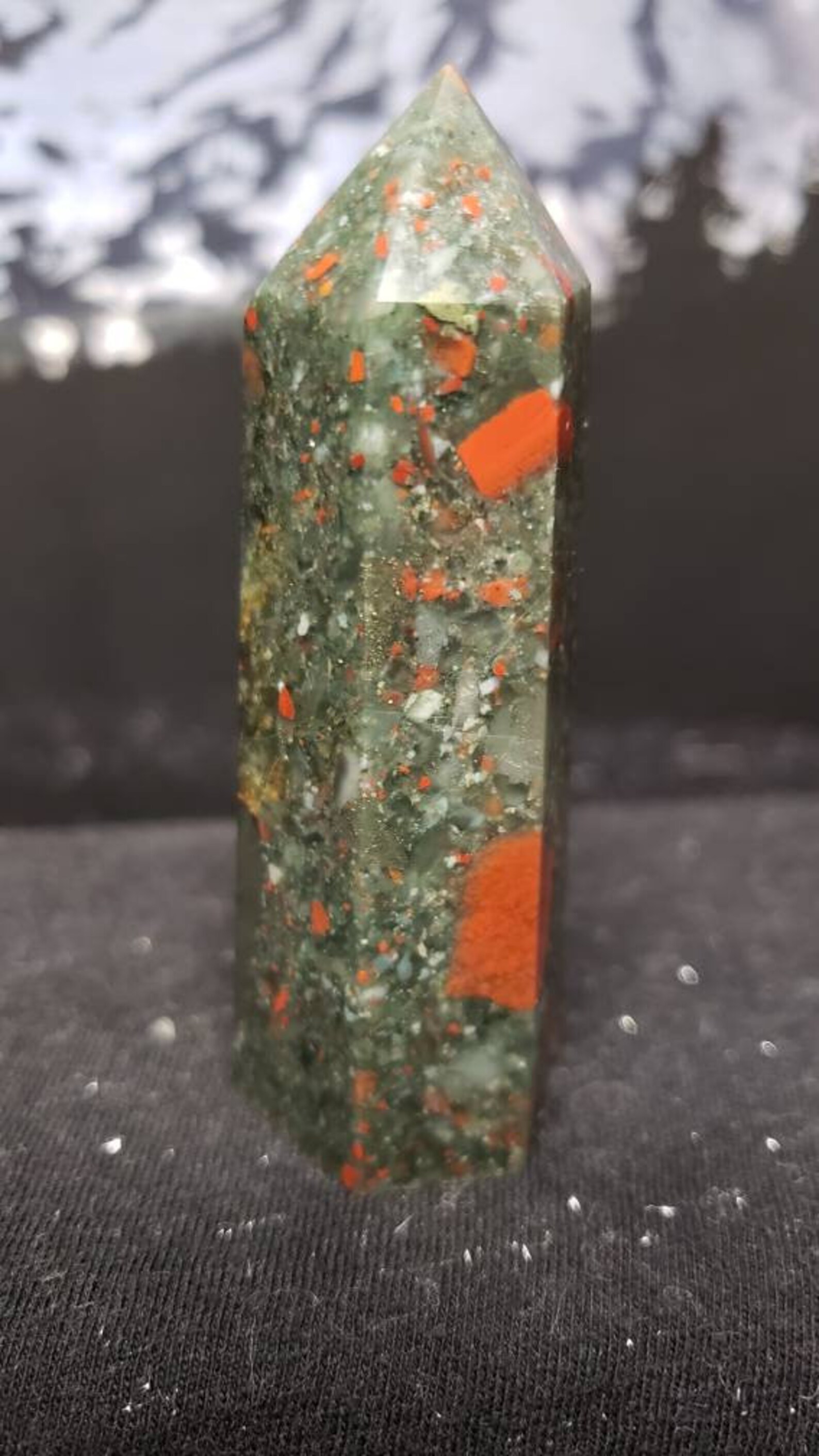 Bloodstone Polished Crystal Point 7 | Etsy