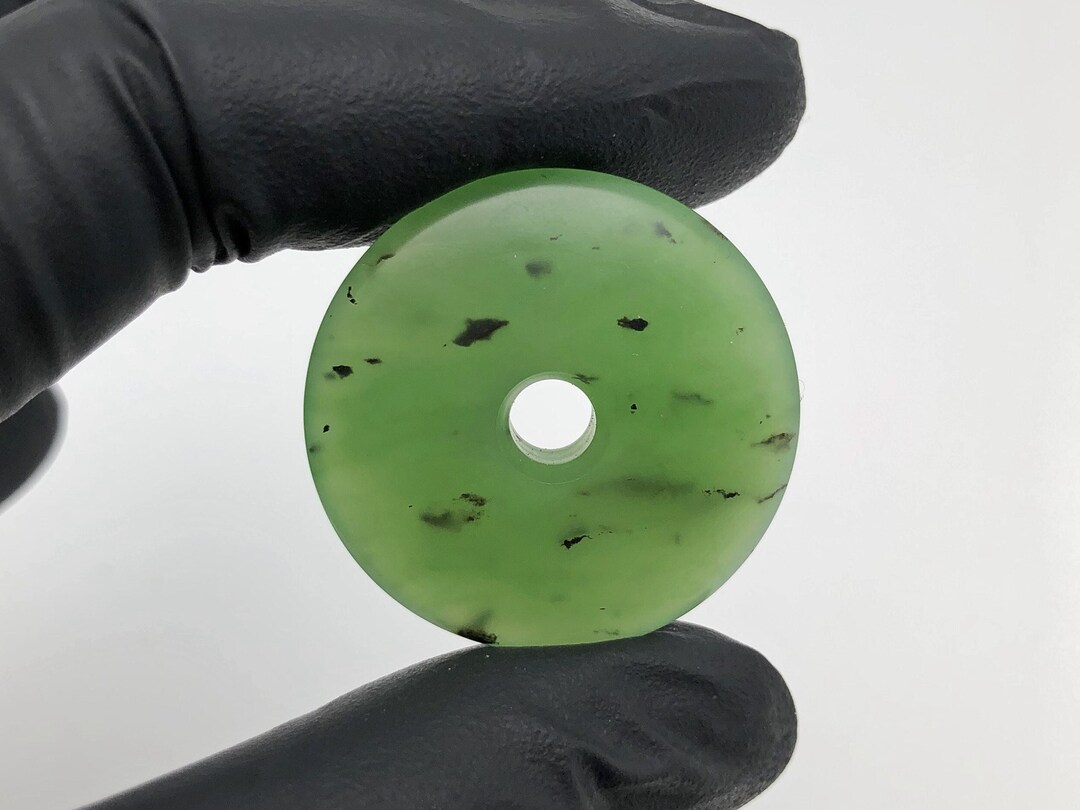 Siberian Chrome Green Nephrite Jade pi Disc Pendant Talisman - Etsy