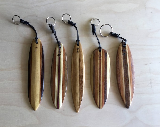 Larger Wooden Surfboard Key Chains, Hardwood Surfboard Key Chains, - Etsy
