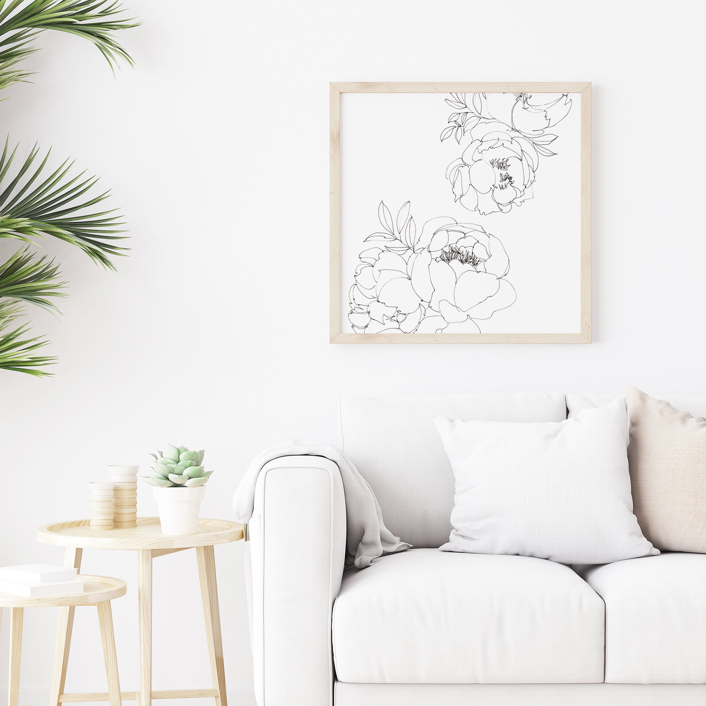 Minimalist Artwork, Simple Drawing, Flower Drawing, Wall Decor, Wall ...