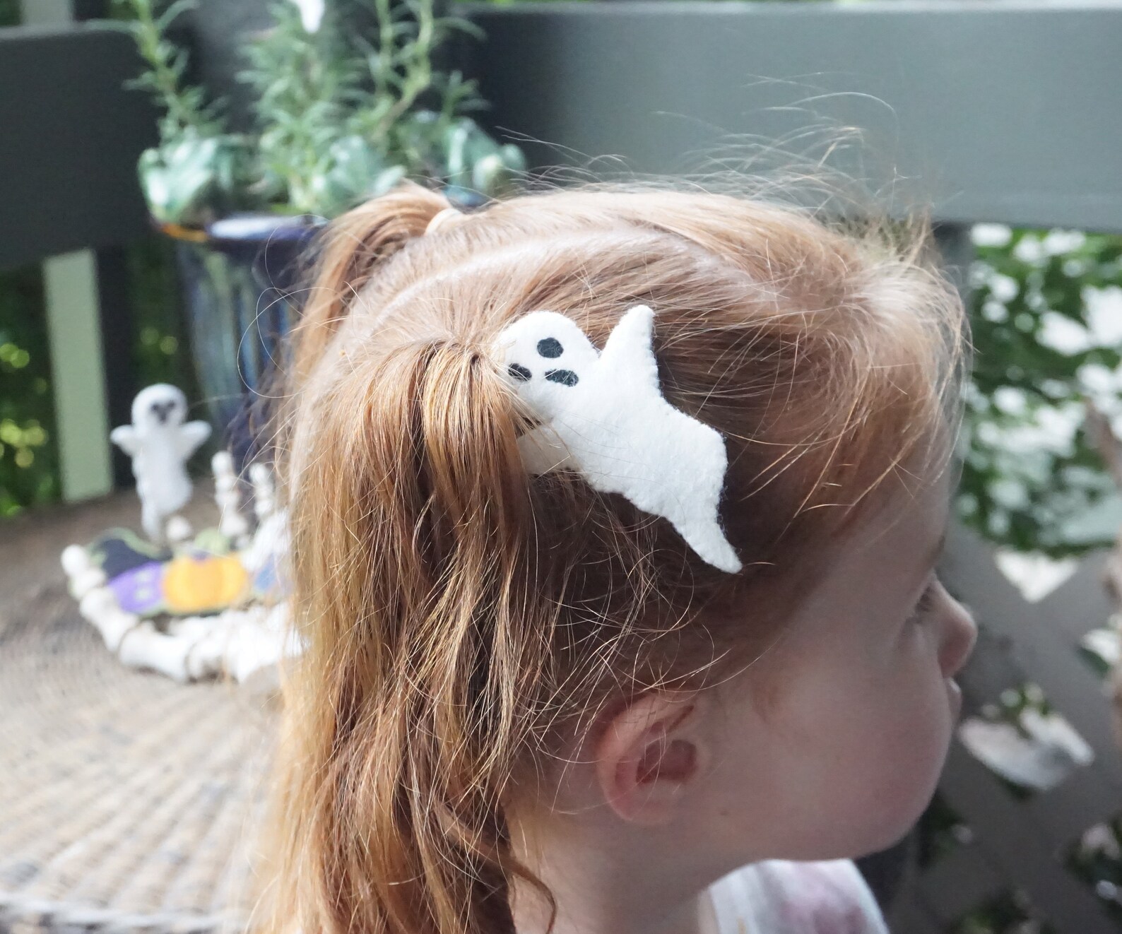 Ghost Hair Clip Wool Felt Halloween Hair Barrett ready to - Etsy