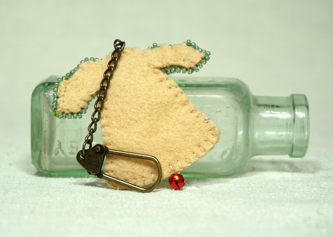 Wool Felt Christmas Bell Key Cain Felt Bell Key Ring Wool - Etsy