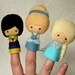 Felt Cinderella Princess Finger Puppet, Wool Felt Cinderella Ornament ...