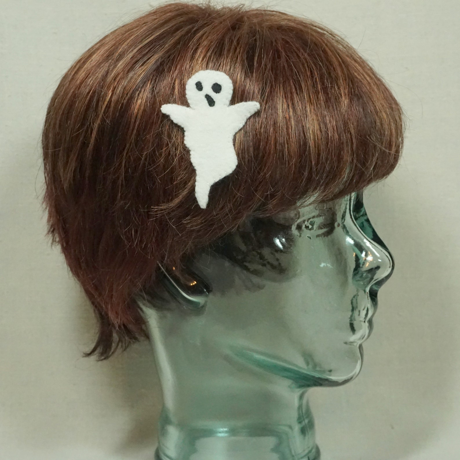 Ghost Hair Clip Wool Felt Halloween Hair Barrett ready to - Etsy
